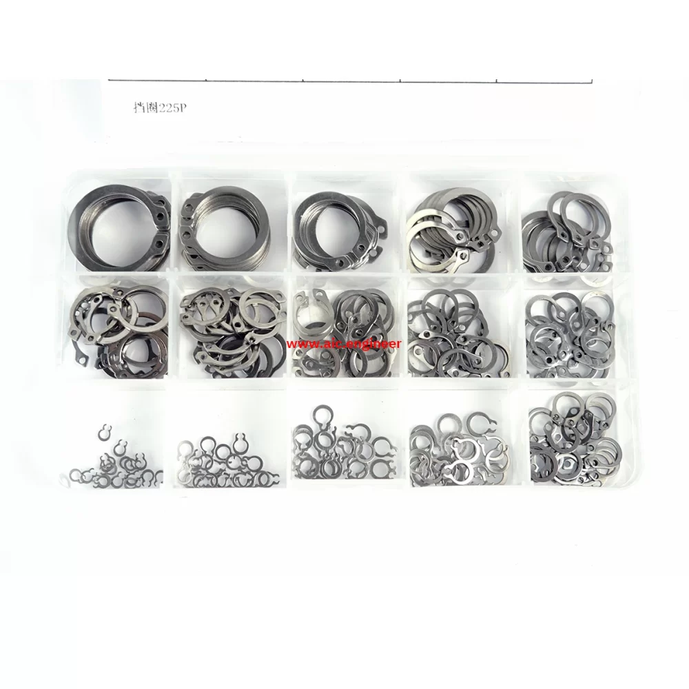 แหวนล็อคสแตนเลส 225ชิ้น 3-25mm