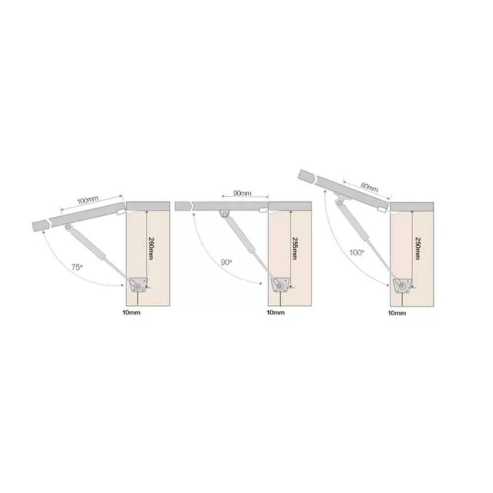 แก๊สสปริง แรงดัน 10 กก. ความยาว 300 มม.