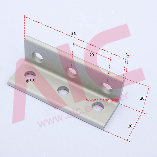 L Bracket 20x60mm สีเงิน/ดำ แบบตัวสั้น/ยาว - BAB-26