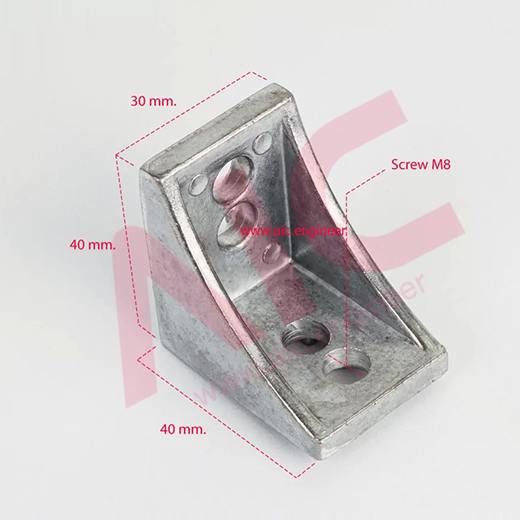 Bracket 40mm รุ่นยอดนิยม ใช้งานที่ทั้งทางตรงและทางขวาง - BAA-4-SET